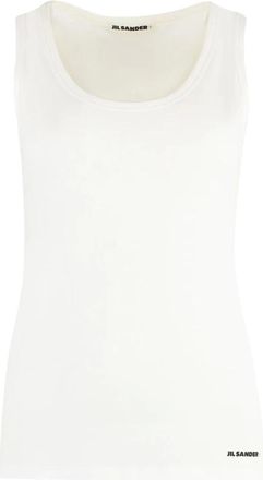 Jil Sander Femme, Tops, Blanc, Taille: 38 FR D&eacute;bardeur en coton