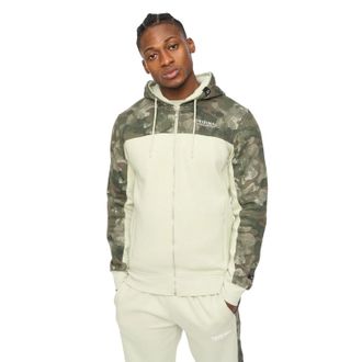 Crosshatch Branton Hoodie mit durchgehendem Rei&szlig;verschluss f&uuml;r Herren (Helles Oliv)