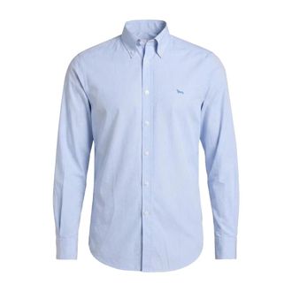 Harmont & Blaine Chemise en popeline regular fit &agrave; micro-rayures - Homme - Chemises - Bleu - Taille: 3XL