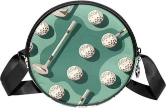 Generic Sac &agrave; bandouli&egrave;re rond pour femme, sac &agrave; bandouli&egrave;re avec fermeture &eacute;clair et bretelles r&eacute;glables pour femme, fille