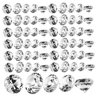Garneck 500 St&uuml;ck Acryl Spitzdiamanten Vasenf&uuml;ller in Verschiedenen Gr&ouml;&szlig;en 3 8mm Transparent f&uuml;r Tischdekoration Partydeko Selbstgemacht Schmuckteile