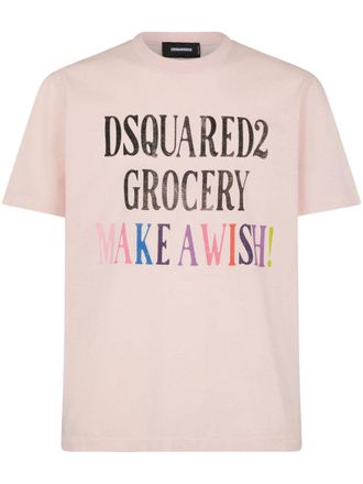 Dsquared2 t-shirt &agrave; logo imprim&eacute; - Rose
