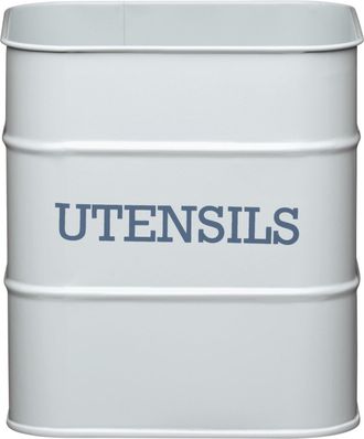 KitchenCraft Living Nostalgia Metallhalter für Küchenutensilien, Küchenaufbewahrungsbehälter für Holzlöffel, Besteck und Koch-/Backwerkzeug, 15 x 16 cm - French Gr