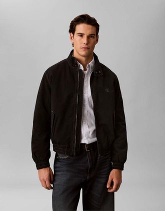 Calvin Klein Jeans Blouson Harrington matelass&eacute; &agrave; surpiq&ucirc;res contrastantes - Noir