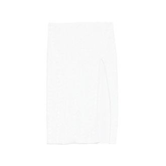 Os&eacute;ree Paillettenbesetzter Midi-Rock mit Seitenschlitz - - Skirts - Damen - Wei&szlig; - S
