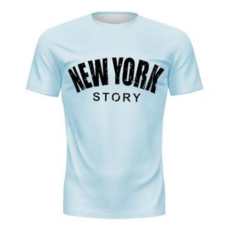 Generic T-shirt d&eacute;contract&eacute; pour homme avec graphique pour homme, haut streetwear tendance pour le quotidien, bleu ciel, XXL