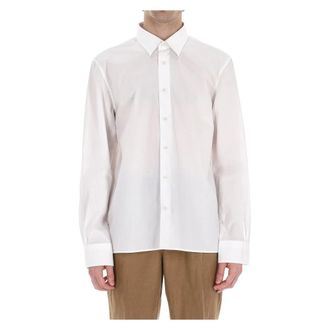Officine G&eacute;n&eacute;rale Hemd aus Baumwollpopeline mit italienischem Kragen - - Shirts - Herren - Wei&szlig; - M