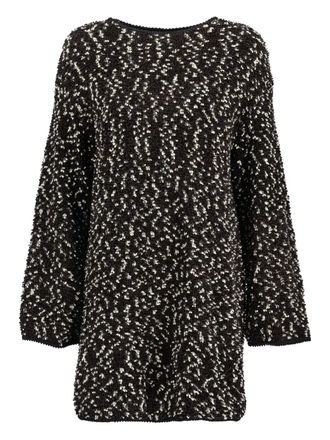 Gianfranco Ferre pull en maille chenille - Noir