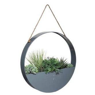 Atmosphera Atmosphera - Suspension de 4 Plantes artificielles House - Pot en m&eacute;tal - H6-3 cm