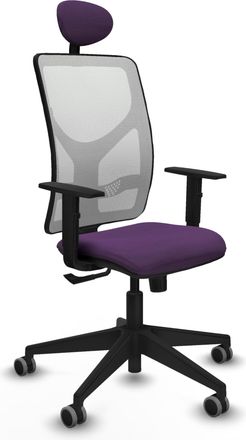 Piqueras y Crespo Schreibtischstuhl, violett, mit 1D-Armlehnen, h&ouml;henverstellbarer Lendenwirbelst&uuml;tze und festem Kopfteil, ausgestattet mit 3 Positionen und Schneidesch