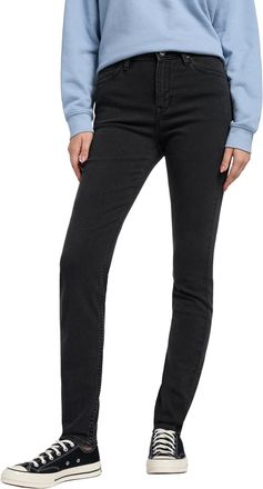 Lee Damen Scarlett HIGH Jeans, Washed Black, 26W / 29L