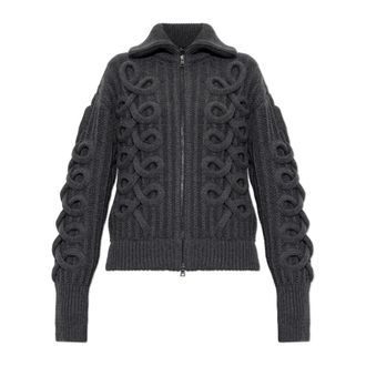 Etro Cardigan en laine &agrave; col roul&eacute; - Femme - Pulls - Gris - Taille: 36 FR