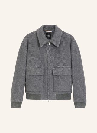 HUGO BOSS Mantel H-Charly-254 Relaxed Fit silber