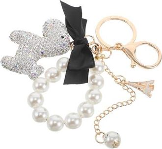 BESPORTBLE Porte-cl&eacute;s Cheval en Alliage Argent&eacute; Pierres Brillantes, Pendentif D&eacute;coratif Mignon pour Paquet &agrave; Main, Breloque Nouvel An Chinois 2026, Accessoire L&eacute;