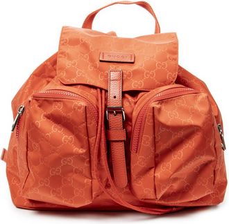 Gucci Crossbody Bags - Double Front Pocket Backpack - Gr. unisize - in Orange - f&uuml;r Damen