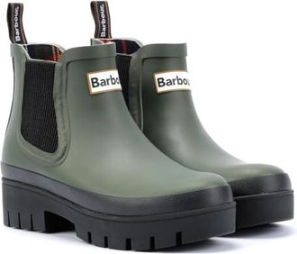 Barbour Halton Bottes en Caoutchouc Vertes pour Femmes., vert, 40 EU