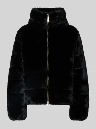 s.Oliver Black Label Webpelzjacke mit Zweiwege Rei&szlig;verschluss