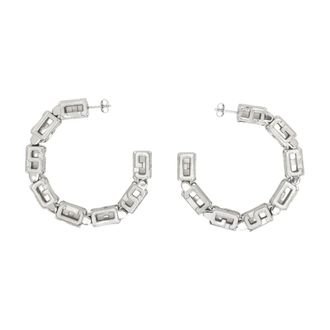 GCDS Logo Chain Ohrringe - - Accessories - Damen - Grau - ONE SIZE