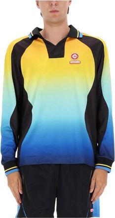 Casablanca Homme, Tops, Multicolore, Taille: M Gradient Performance Long Sleeve Rugby Polo