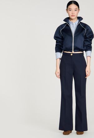 Sandro Pantalon large en laine