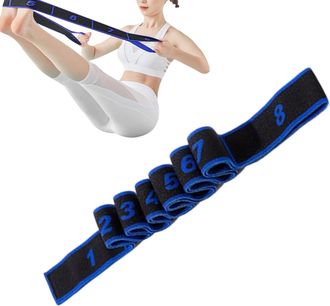 Generico Elastisches Widerstandsband, Fitnessger&auml;t mit 8 Ebenen, Stretchband mit Zugseil, f&uuml;r Anf&auml;nger, Frauen, Teenager, Yoga, Krafttraining zu Hause