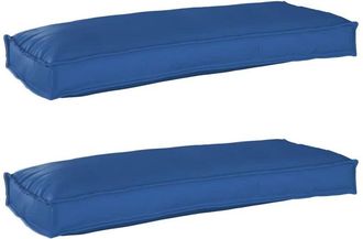 vidaXL Set de coussins de palette 2 pcs Bleu royal 100 x 40 x 8 cm Vidaxl