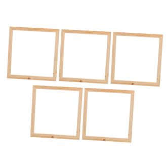 Cabilock Schlichte Elegante 5-teilige Leere Holzrahmen 30 X 30 Cm L-rahmen Aus Sylvestris Heimdekoration