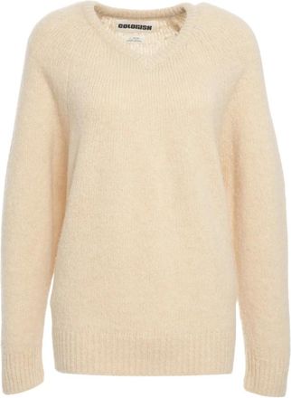 Crush Femme, Pulls, Beige, Taille: 36 FR Pull Élégant Beige en Maille Aw25