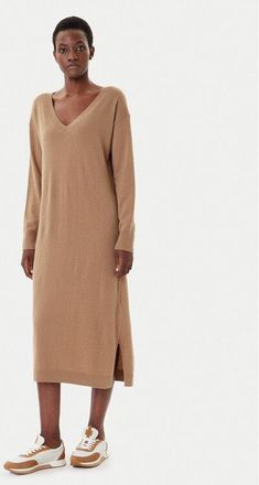 Max Mara Strickkleid Zenith 2525326012 Beige Regular Fit