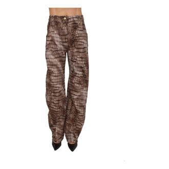 Elisabetta Franchi Damen, Jeans, Braun, W28Gr&ouml;&szlig;e