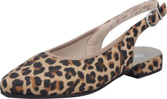 Rieker Slingpumps RIEKER, Damen, Gr. 36, leo, Nubuklederimitat, Schuhe Slingpumps, Sommerschuh, Sabot mit elastischem Textileinfass, Topseller