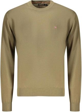 Napapijri Homme, Pulls, Vert, Taille: L Verde Cotton Long-Sleeve Shirt