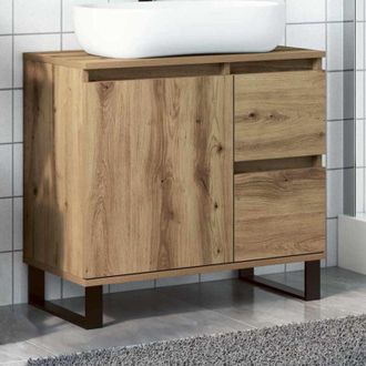vidaXL vidaXL Waschbeckenunterschrank Artisan-Eiche 65x33x60 cm Holzwerkstoff