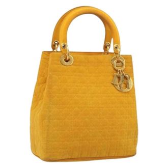 Dior Sac &agrave; main Pre-owned Vintage en toile - Femme - Pre-owned - Jaune - Taille: ONE Size