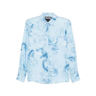 Versace Jeans Couture bedrucktes Hemd - - Blouses & Shirts - Damen - Blau - M