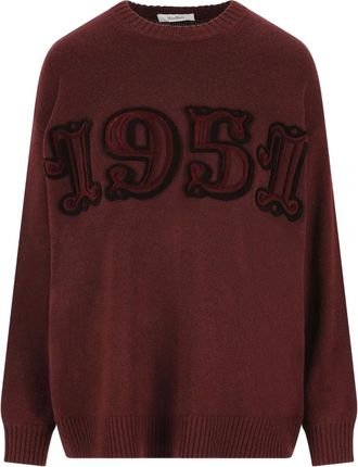 Max Mara Bestickter Pullover - Rot