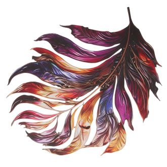 BESPORTBLE Metall Federn Wanddeko Wetterfest Metallkunst Plume Wanddekoration f&uuml;r Innen Au&szlig;en Wohnzimmer Schlafzimmer B&uuml;ro Garten Dekoration