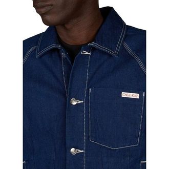 Calvin Klein Veste &agrave; surpiq&ucirc;res contrastantes en coton m&eacute;lang&eacute;