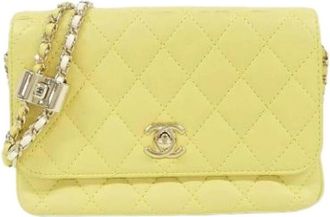 Chanel Sac bandouli&egrave;re vintage doccasion - Femme - Pre-owned - Jaune - Taille: ONE Size