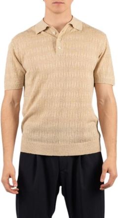 Daniele Fiesoli Homme, Tops, Beige, Taille: M Polo