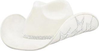 Generic Chapeau de cowboy en forme détoile avec strass pour femme et fille