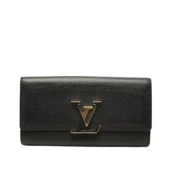 Louis Vuitton Portefeuille long vintage doccasion - Femme - Pre-owned - Noir - Taille: ONE Size