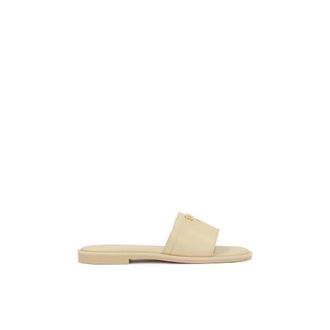Kazar monogrammierte cremefarbene Lederflipflops - - Shoes - Damen - Beige - 37 EU