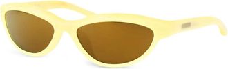 Jacquemus lunettes de soleil &agrave; monture ovale - Jaune