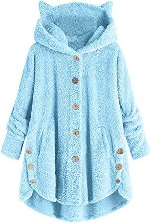 Generic 2026 Pyjama Pilou Pilou Femme, Chic Peignoir Hiver Polaire Cocooning Cape Long Chaud Laine Pull Capuche Automne Sweat Veste Pilou Pilou