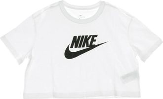 Nike Crop Icon Tee Kurzarm-T-Shirt - - Sport - Damen - Wei&szlig; - L