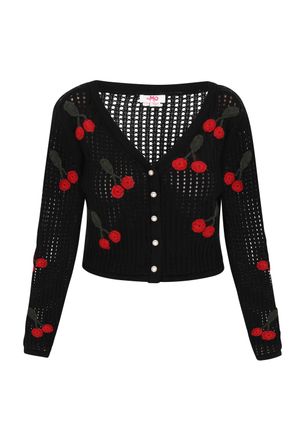 Mymo Strickjacke Frauen Schwarz