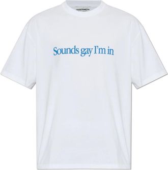 Carne Bollente Homme, Tops, Blanc, Taille: L Sounds Gay Im In T-shirt