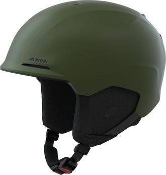 Alpina BRIX - individuell Verstellbarer Skihelm f&uuml;r Erwachsene, mit herausnehmbaren Innenfutter, besonders sto&szlig;absorbierend - Olive matt - M (55-59 cm)