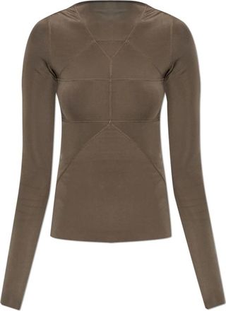 Rick Owens Femme, Tops, Gris, Taille: 38 FR Top Ajust&eacute; avec Finition Bord Franc